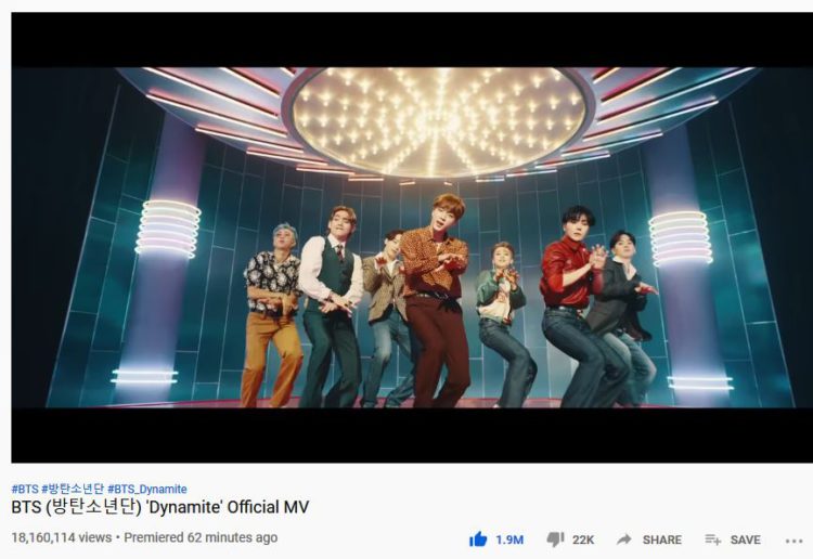 BTS Dynamite MV: The Fastest Music Video - KpopPost