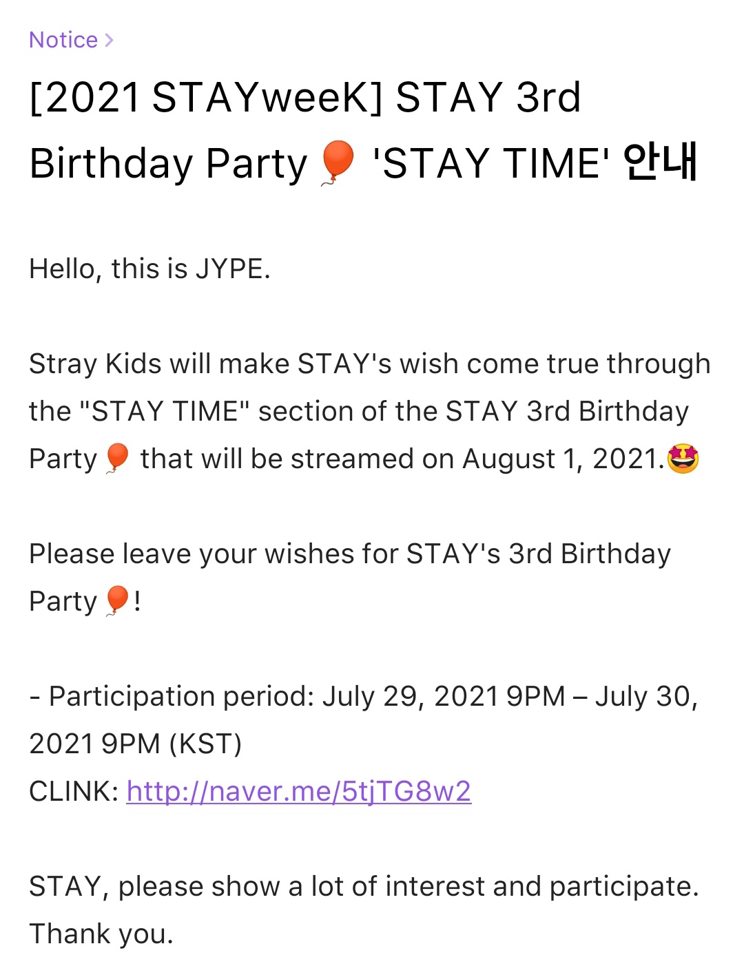 Stray Kids Announces 2021 STAYweeK STAY 3rd Birthday Party: “STAY TIME ...