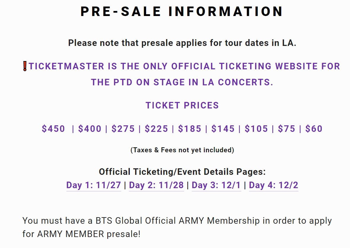 Ticketmaster and Scalpers: BTS LA Concert Price Increased TENFOLD after ...