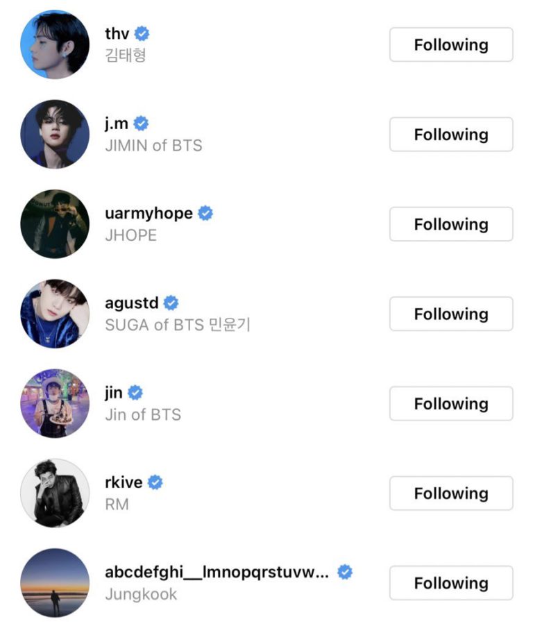 Check Out 8 FUN FACTS About BTS Members Personal Instagram Accounts ...