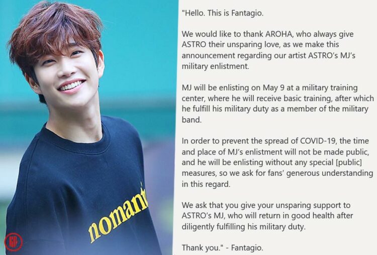 ASTRO Member MJ Announced Enlistment Date for Military Service – What ...