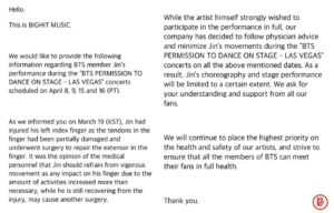 Get Well Soon! BTS Jin Will NOT Fully Participate in “Permission to ...