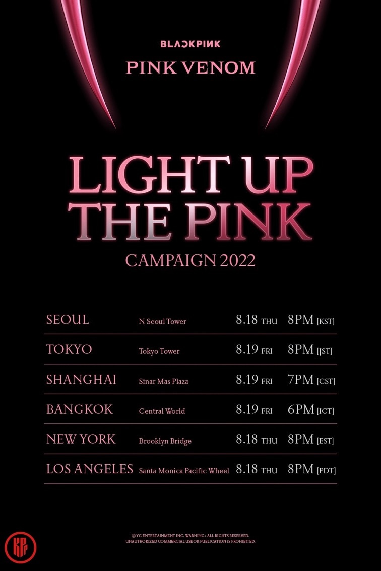 Check Out BLACKPINK “Light Up the Pink” Campaign Ahead of New Single “Pink Venom” - KpopPost
