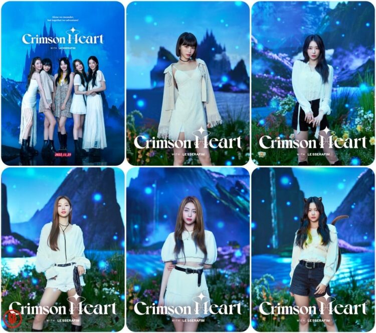 HYBE to Release CRIMSON HEART with LE SSERAFIM Webtoon and Web Novel ...