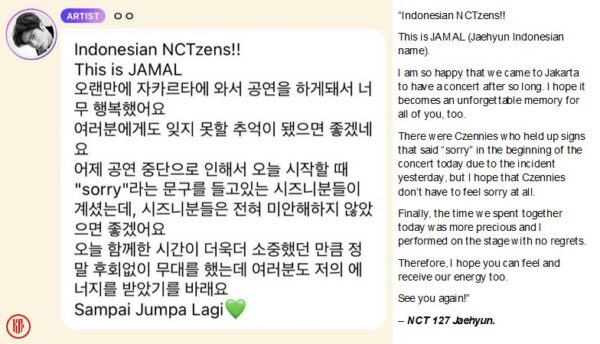 NCT 127 Members Respond to NCTzen's Apology After Heartbreaking Crowd Crush in Jakarta Concert ...