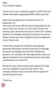 BTS Suga Military Service: Enlistment Date & 3 Cherished Gifts for ARMY - A Heartfelt Farewell ...