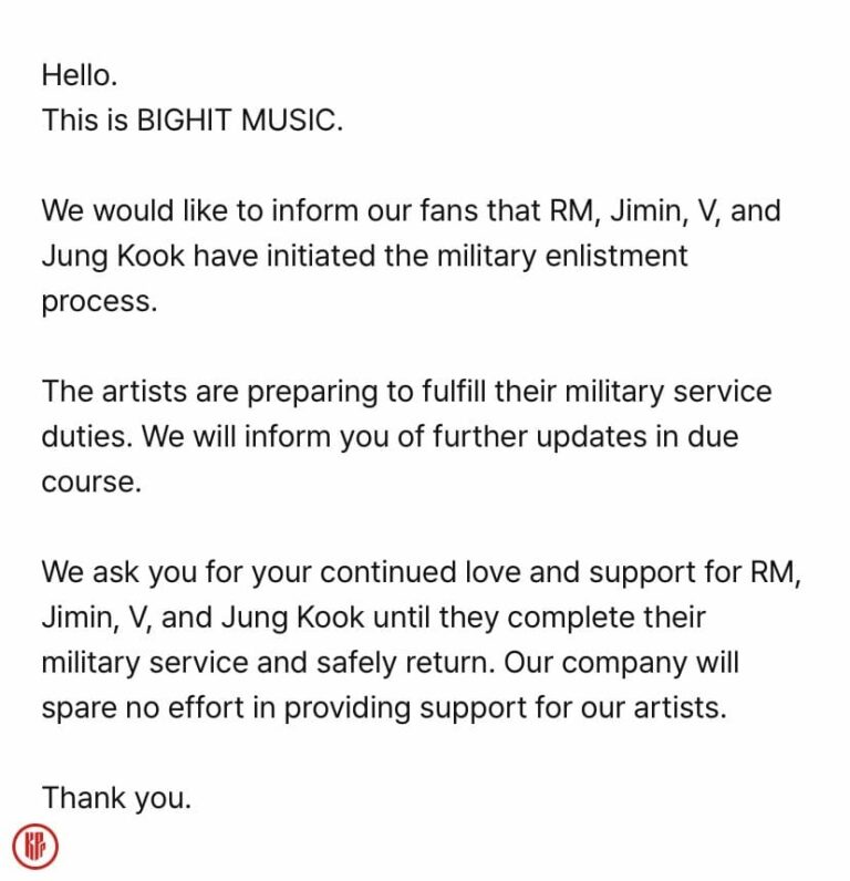 BTS Members Military Enlistment: RM, Jimin, V, and JungKook Prepare for ...