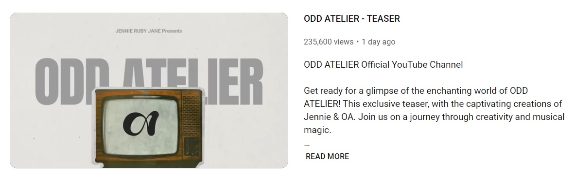 Jennie’s Fans Fall for Fake ODD ATELIER (OA) YouTube Channel - KPOPPOST