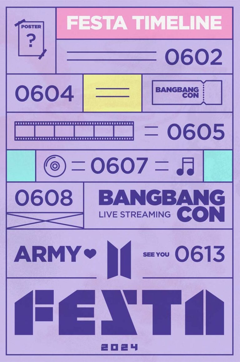 Complete Timeline Schedule of BTS 11th Anniversary Festa Celebration ...