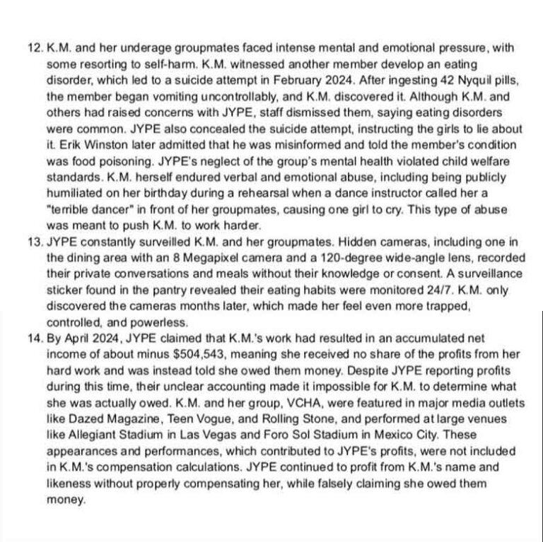 Abuse or Part of the Job? VCHA KG Files Lawsuit Against JYP – New Controversy - KPOPPOST